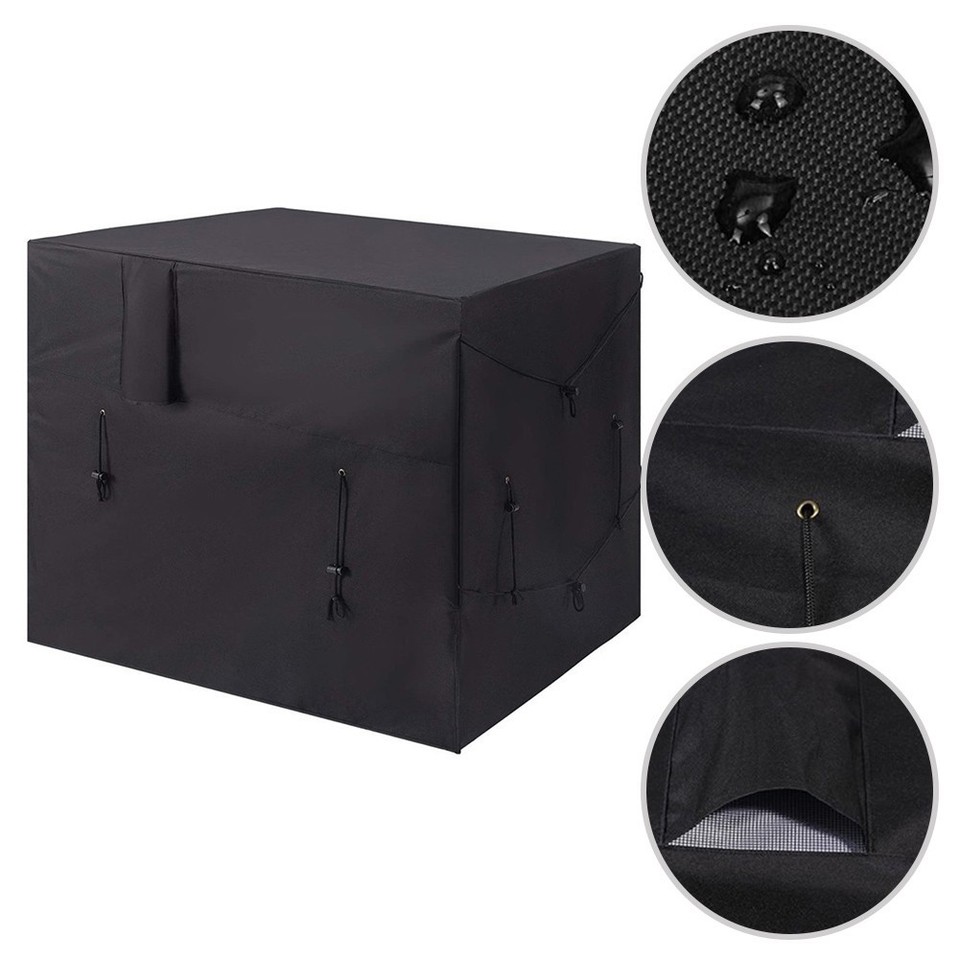 Heavy Duty Pool Heat Pump Cover 210D Waterproof Fabric with Ventilation ...