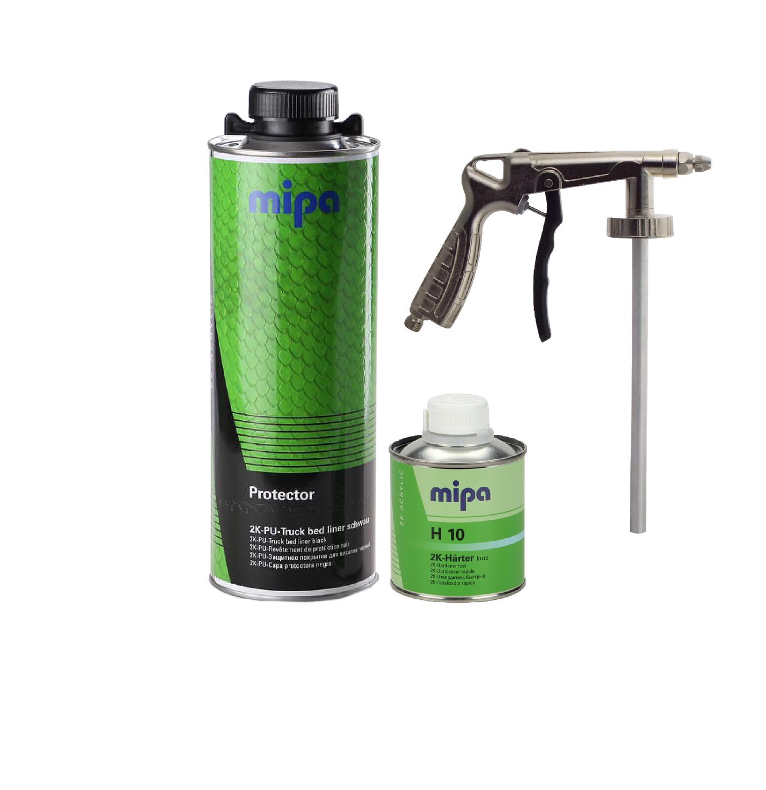 Mipa BLACK Protector Tough Truck Bed Liner Coating KIT 1L + Gun NOT ...
