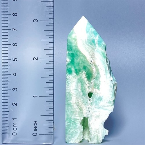 94g Natural Sky Blue Hemimorphite Quartz Crystal Healing Point Wand ...