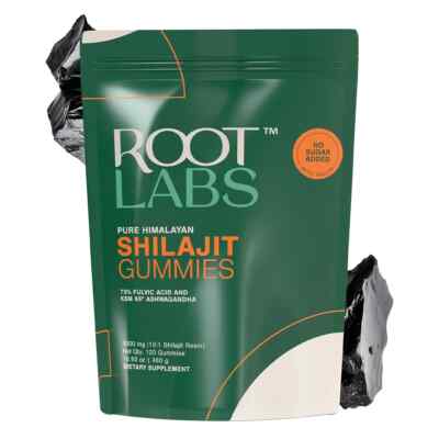 Root Labs Pure Himalayan Shilajit Gummies with KSM-66 Ashwagandha – 120 ...