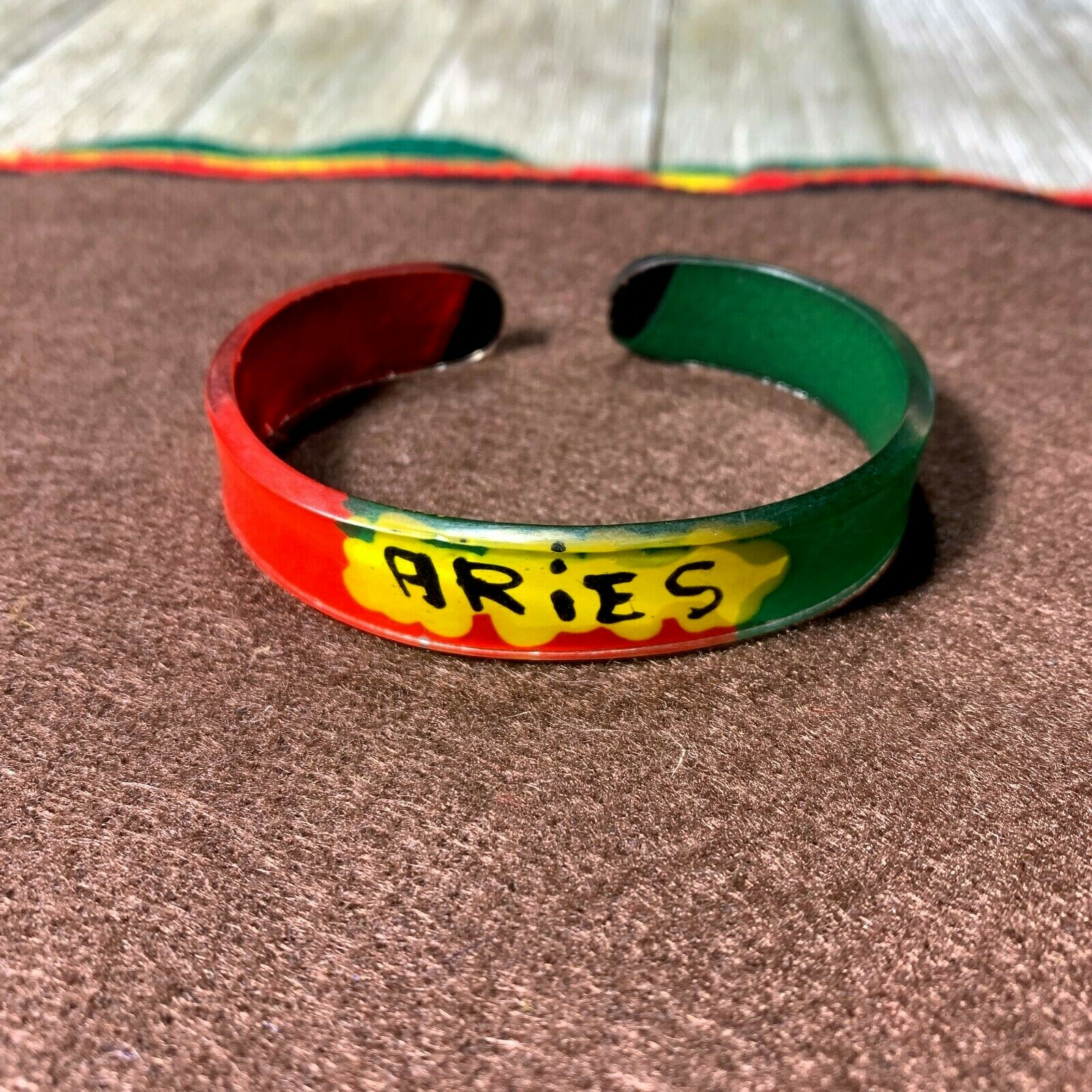 Selassie Jamaica Haiti Bangle Cuff Reggae Weed Leaf Rasta Rastafari ...
