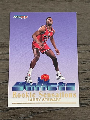 1992-93 Fleer Rookie Sensations Larry Stewart #12 Bullets (B) | eBay