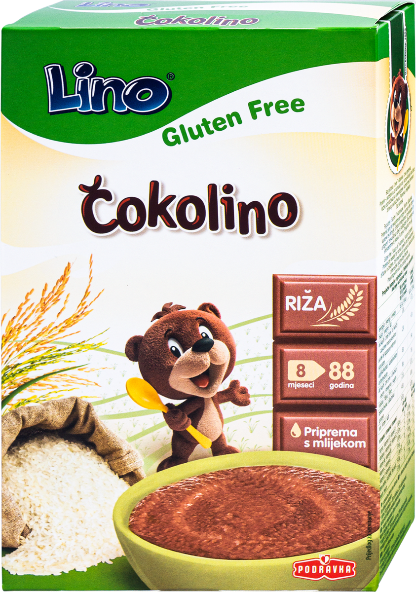 Podravka Lino Čokolino Gluten-free chocolate, from the 8th month 200 g ...