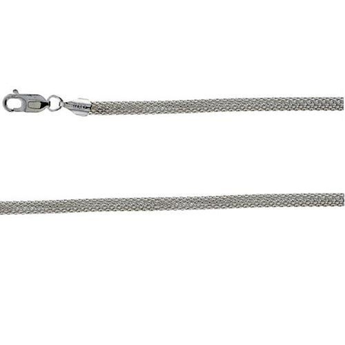 Sterling Silver 4mm Round Mesh Chain Necklace or Bracelet, Made in ...