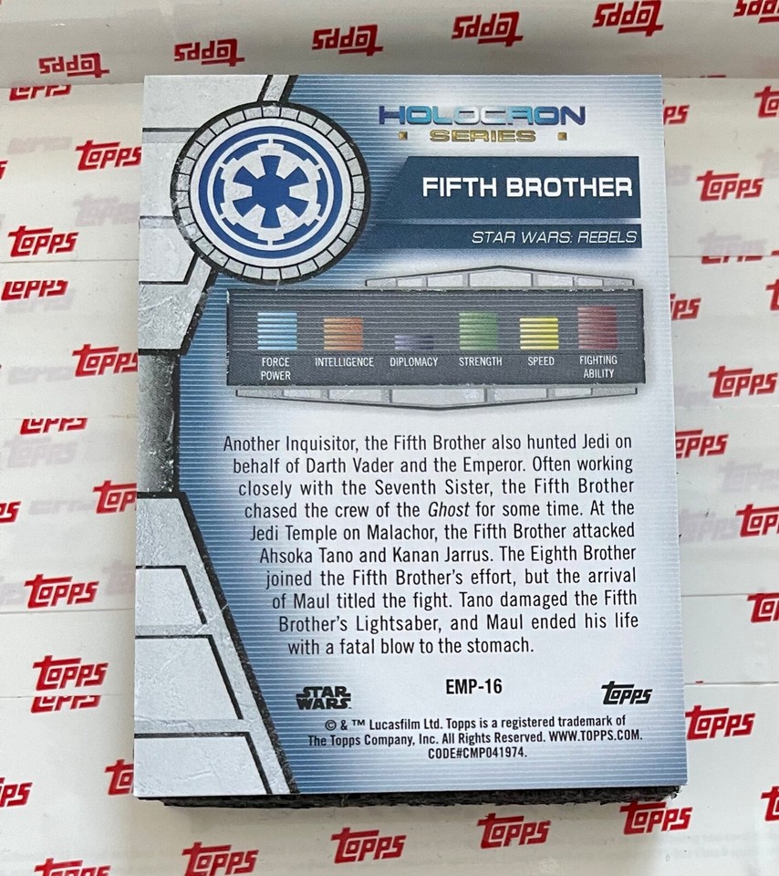 2020 Topps Star Wars Holocron Green Parallel #EMP-16 Fifth Brother | eBay