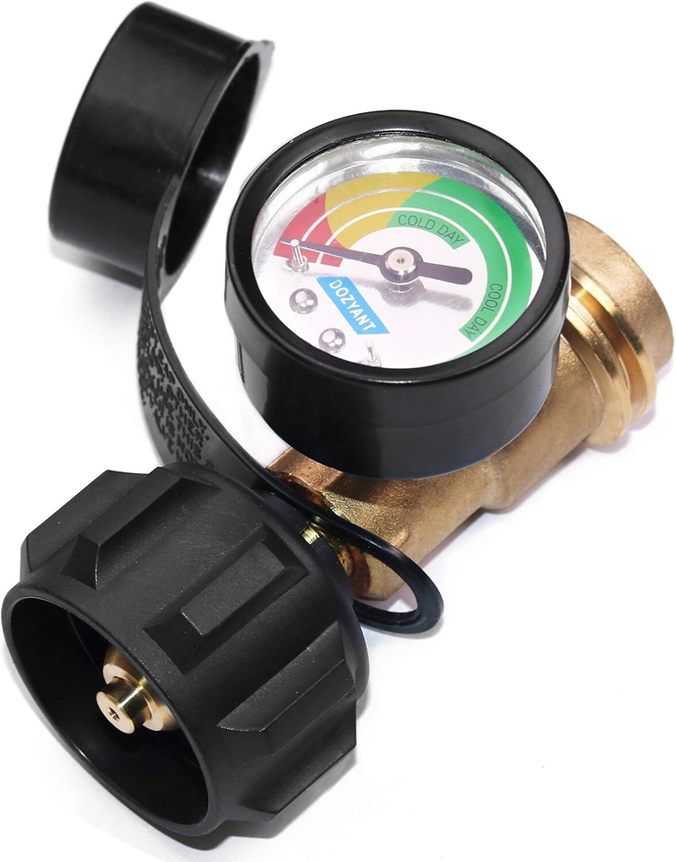Propane Tank Gauge Level Indicator LP Gas Pressure Meter Color Coded ...
