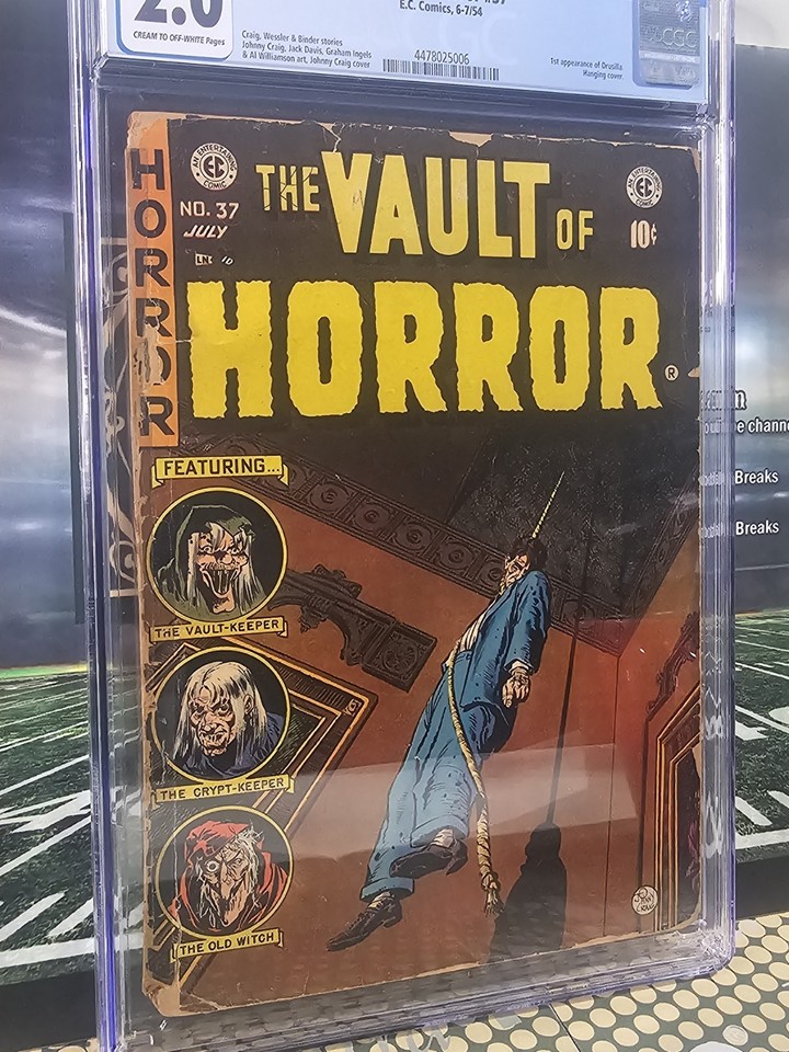 Vault Of Horror #37 CGC 2.0! Pre-Code Hanging Cover and First Drusilla ...