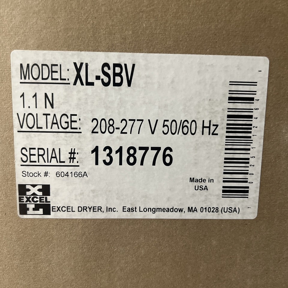 EXCEL XL-SBV XLERATOR HAND DRYER HV 208-277v BRAND NEW XL SB SBV SB8 ...