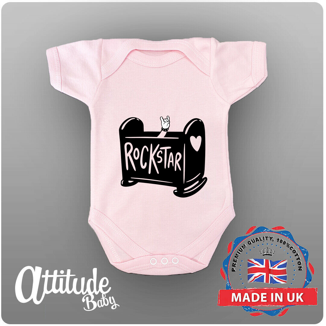 Funny Baby Grows-ROCKSTAR-Rock Baby Grows-Funny Baby Shower Gifts | eBay