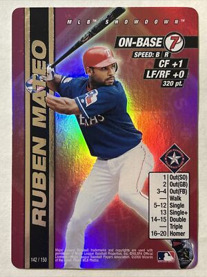 2000 MLB Showdow Pennant Run Foil, Ruben Mateo # 142/150, Texas Rangers ...