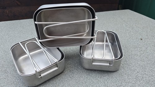 Dutch Army Stainless Steel Mess Tins camping bushcraft military army ...