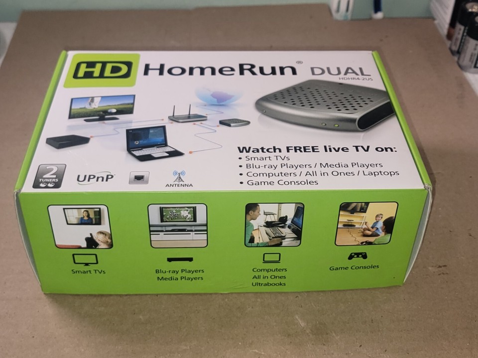 HD HomeRun Dual HDHR4-2US Dual Network Tuner UPnP Antenna Live ...