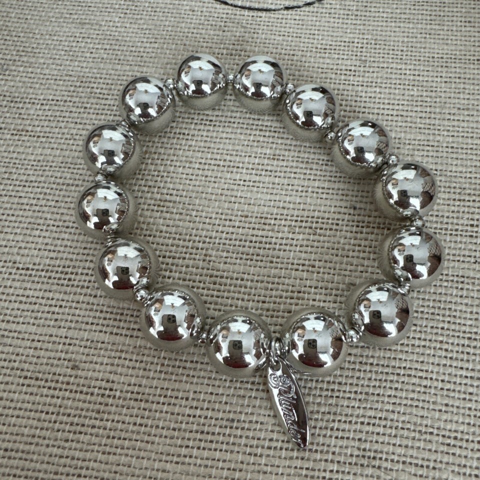 Plunder Design Fashion Trendy Jewelry Landon Silver Beaded Bangle ...
