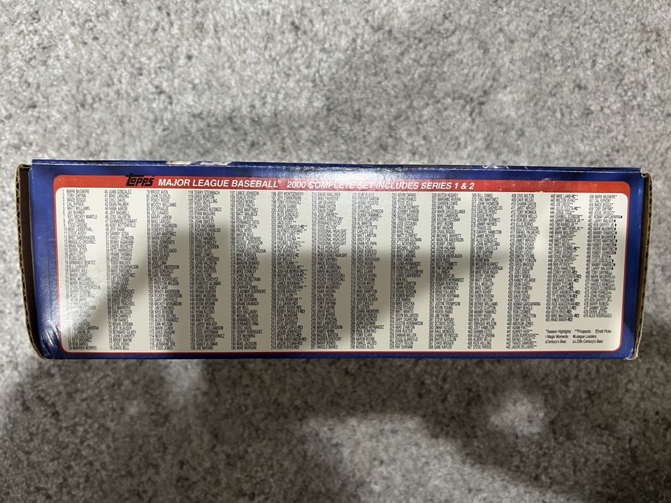 Topps 2000 MLB Baseball Complete Factory MLB Set Series 1 & 2 McGwire ...