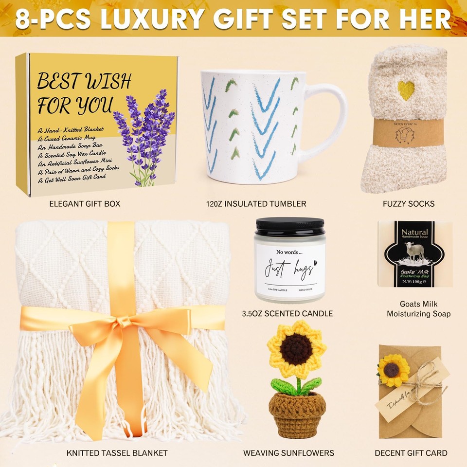 Gift Basket for , Christmas Gifts Gifs, Blanket Set, Candles for , Well ...