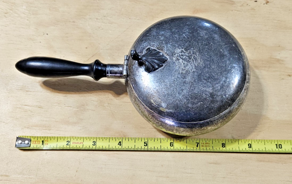 Silver Plated Silent Butler Crumb Catcher Etched Dragon Motif on Lid ...