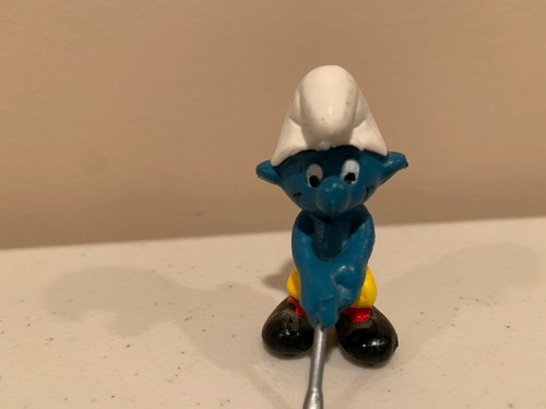 Smurfs 20055 Golfer Golfing Figure Golf Club Vintage Putt PVC Figurine ...