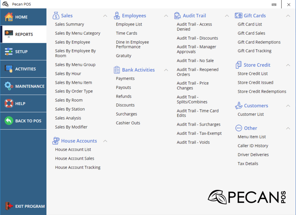 PECAN POS Software for Restaurant or Pizzeria. Perpetual license | eBay