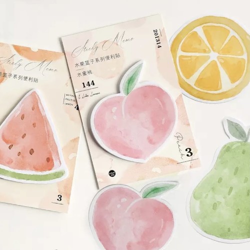 Fruit Memo Pad, Sticky Notes -30 Sheets- Stationary, Post It,Journal ...