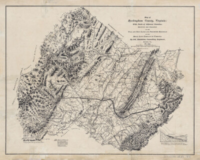 1877 Map of Rockingham County Virginia Coal and Iron Lands | eBay