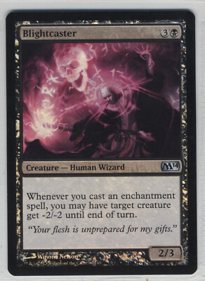 Magic the Gathering Blightcaster M14 Core Set Foil x1 MTG Free Shipping ...