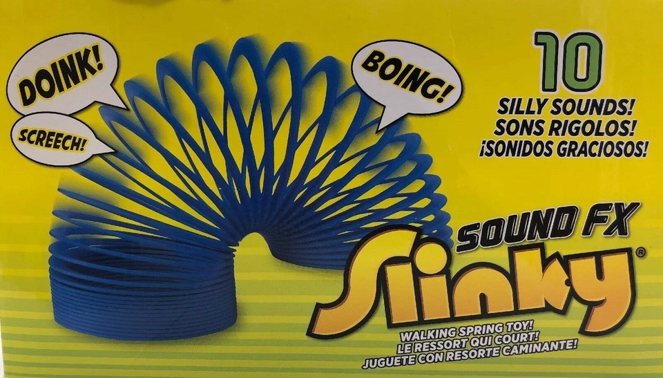 SOUND FX SLINKY - CHOOSE YOUR COLOUR - 10 SILLY WALKING TOY BRAND NEW ...