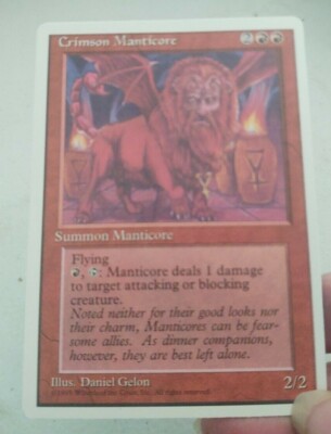 MTG Crimson Manticore Fourth Edition 183/379 Regular Rare NOS See ...