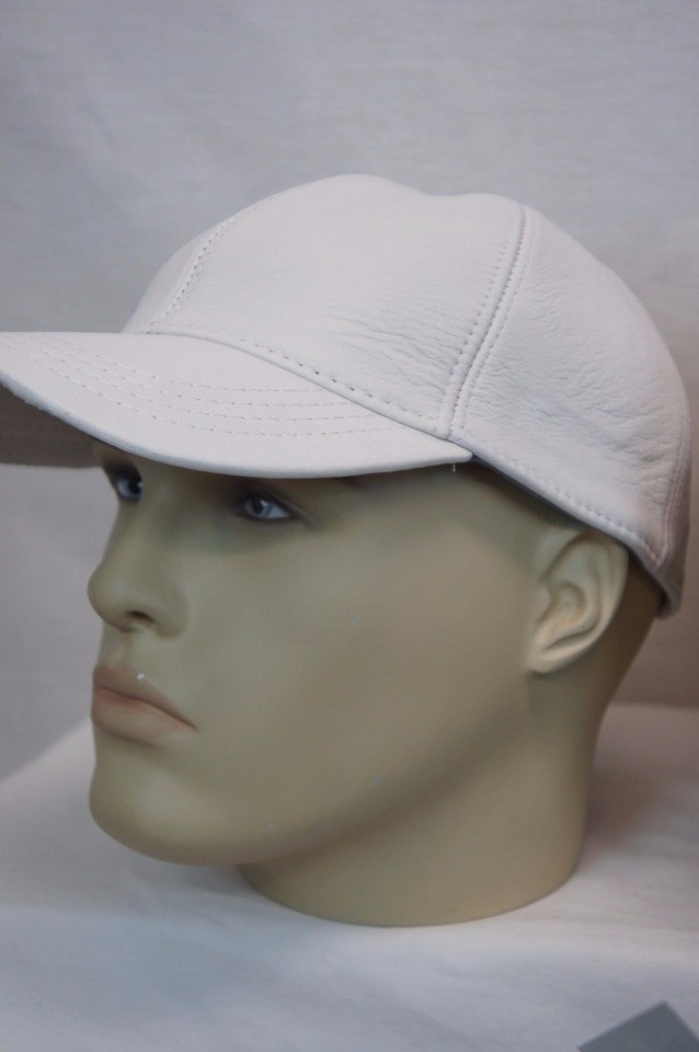 New 100% Real Genuine Lambskin Leather Baseball Cap Hat Sports Visor 32 ...
