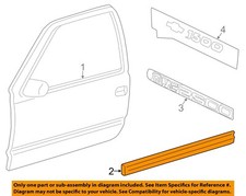Chevrolet GM OEM Silverado 1500 Pick up Bed Body Side Molding Left ...