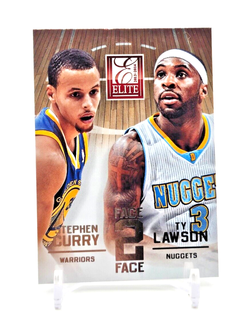 Stephen Curry, Ty Lawson "Face 2 Face" 2013-14 Panini Elite #7 Warriors ...