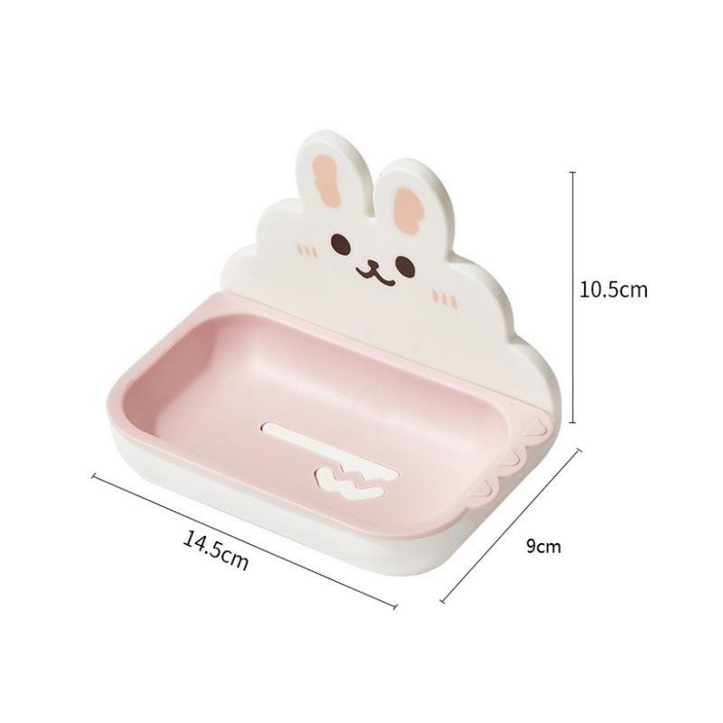 Rabbit Soap Box Bracket Wall Mounted Punch-free Double-layer Soap ...