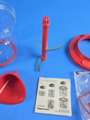 Tupperware Power Chef Gen II Red Turbo Chef Herb Food Chopper NO COVER ...