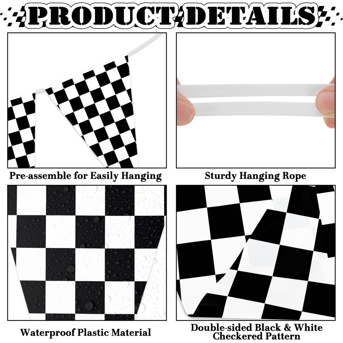 Checkered Pennant Printable Black And White Checkered Racing Flag