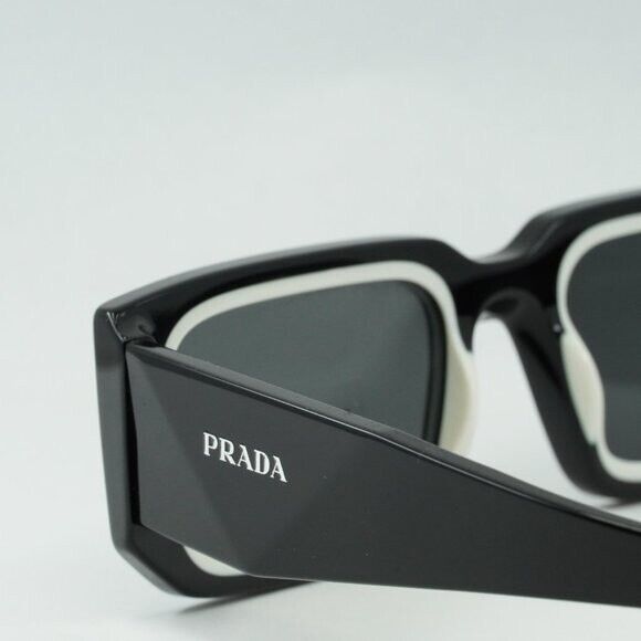 Prada PR 06YS 09Q5S0 Black White Grey Lenses UNISEX Sunglasses ...