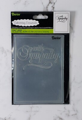 Darice "WITH SYMPATHY" Embossing Folder | eBay