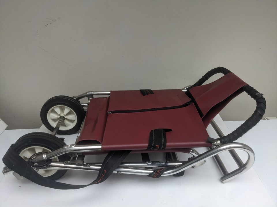 Ferno Compact Carry Chair Evacuation Evac Folding 2 Wheel RED | eBay UK