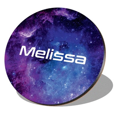 1 x Round Coaster - Name Melissa Space Universe Galaxy Stars Lettering ...