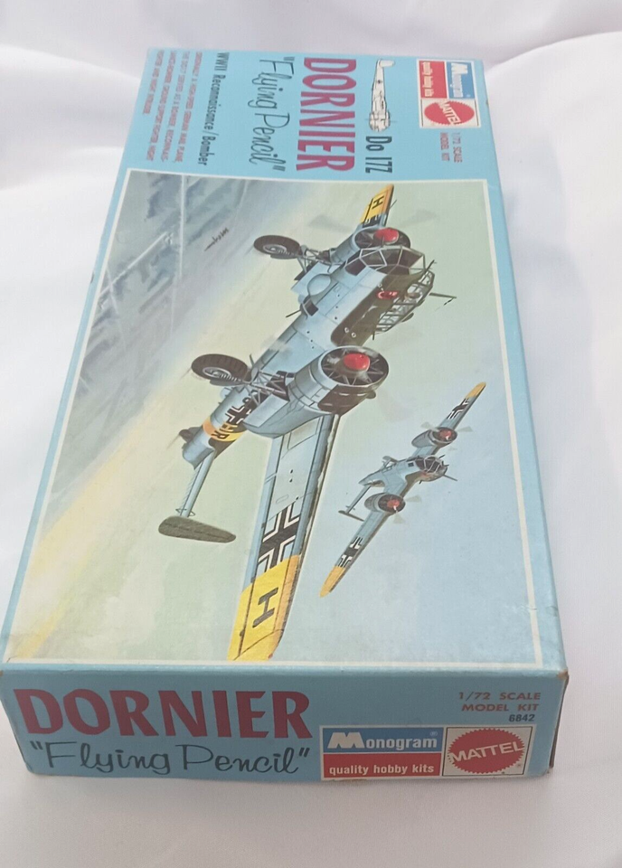 MONOGRAM MODEL PLANE DORNIER DO 17Z FLYING PENCIL WWII BOMBER KIT #6842 USA 1968 | eBay
