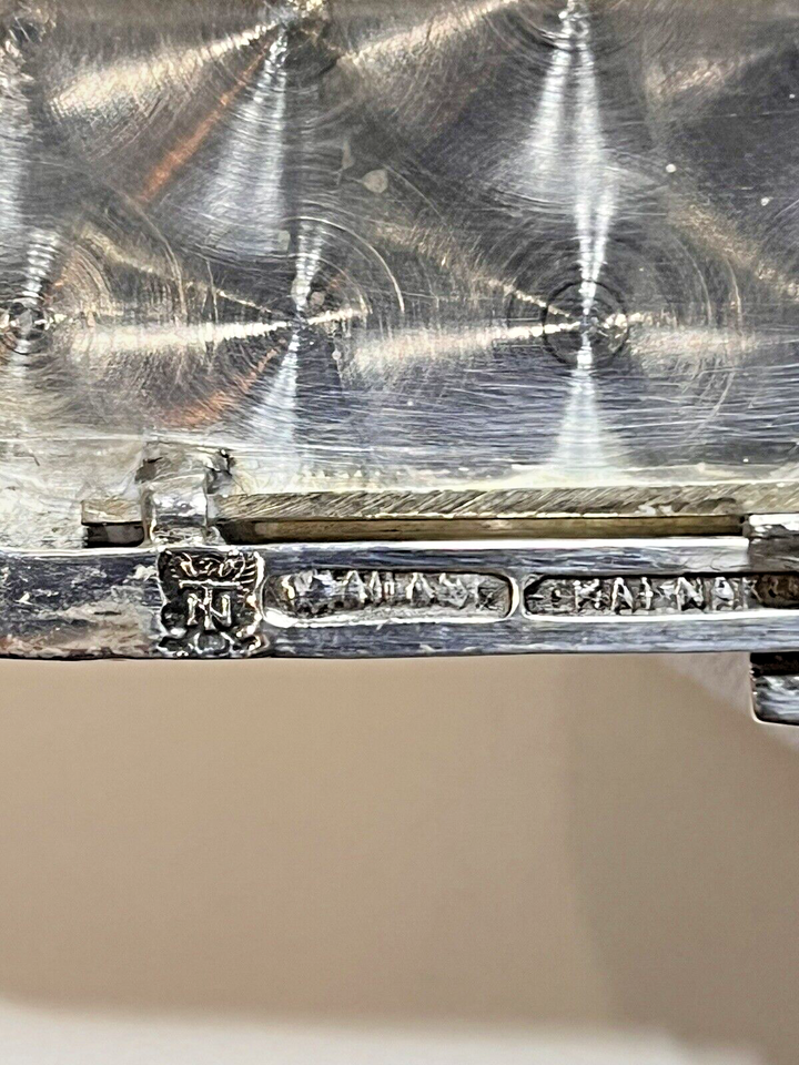 Sterling Silver Niello SIAM Cigarette Case 115.5 Grams Great Condition ...