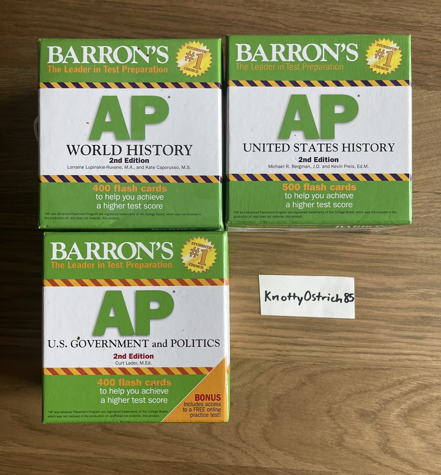 Barron's AP US History, Government & Politics, World History 2nd Ed ...