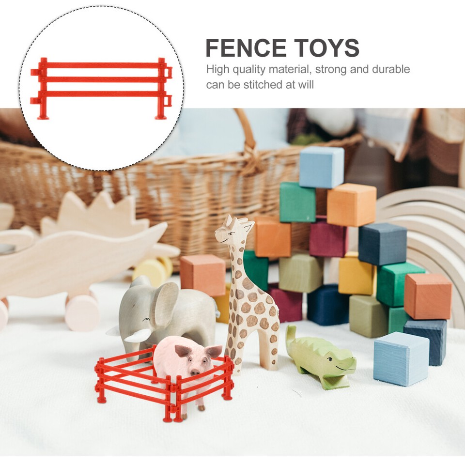 50 Pcs Miniature Fence Animal Figurines Zoo Accessories Toy Fences Farm ...