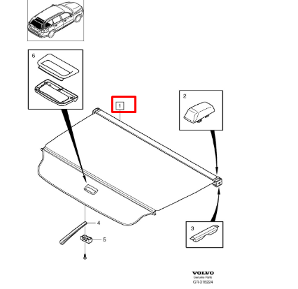 Volvo Luggage Compartment Cover - Off Black (39882849) for sale online ...