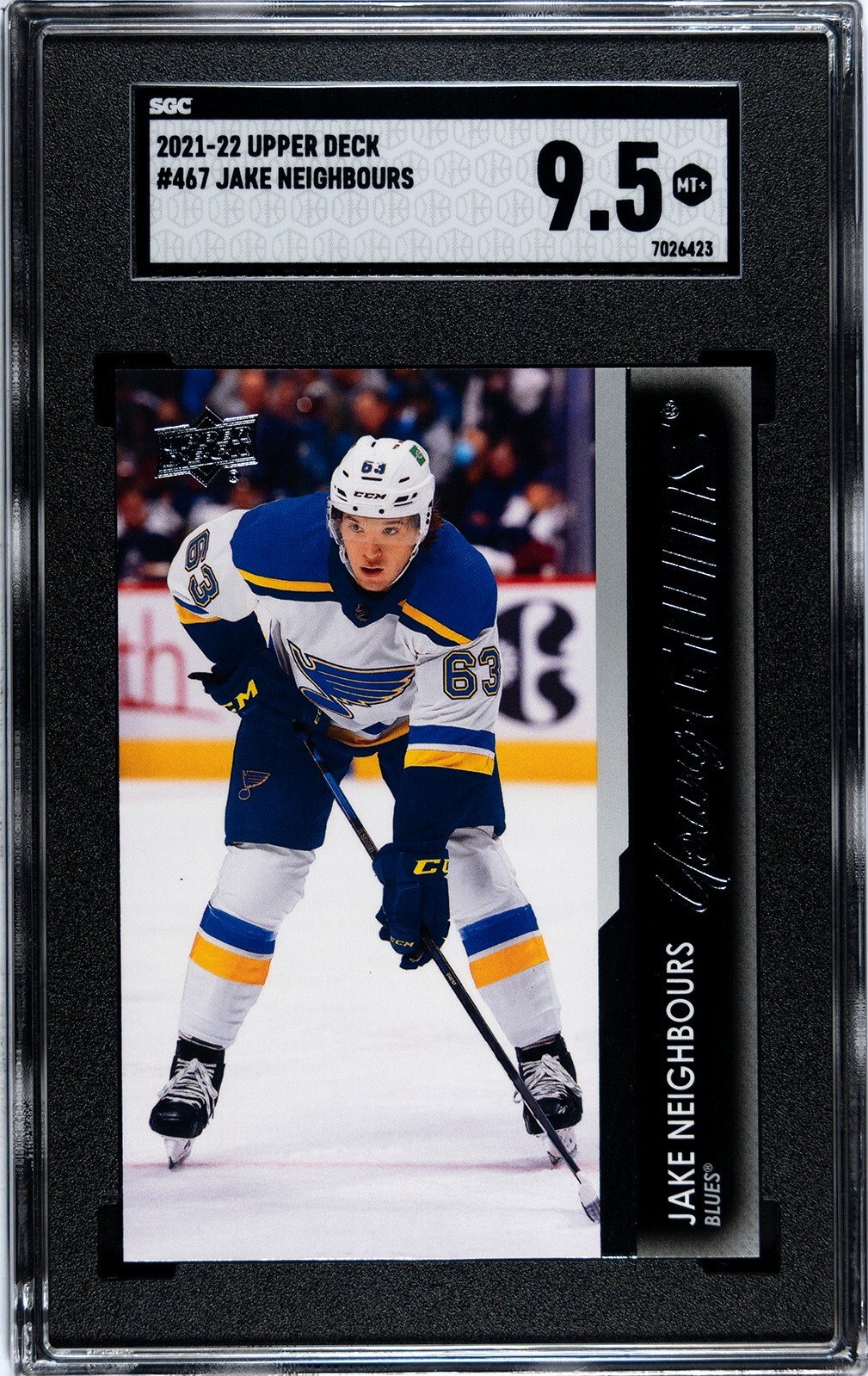 2021-22 Upper Deck Series 2 Young Guns Jake Neighbours #467 Blues RC ...