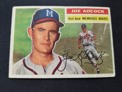 1956 Topps Baseball Card # 320 Joe Adcock - Milwaukee Braves (VG) | eBay