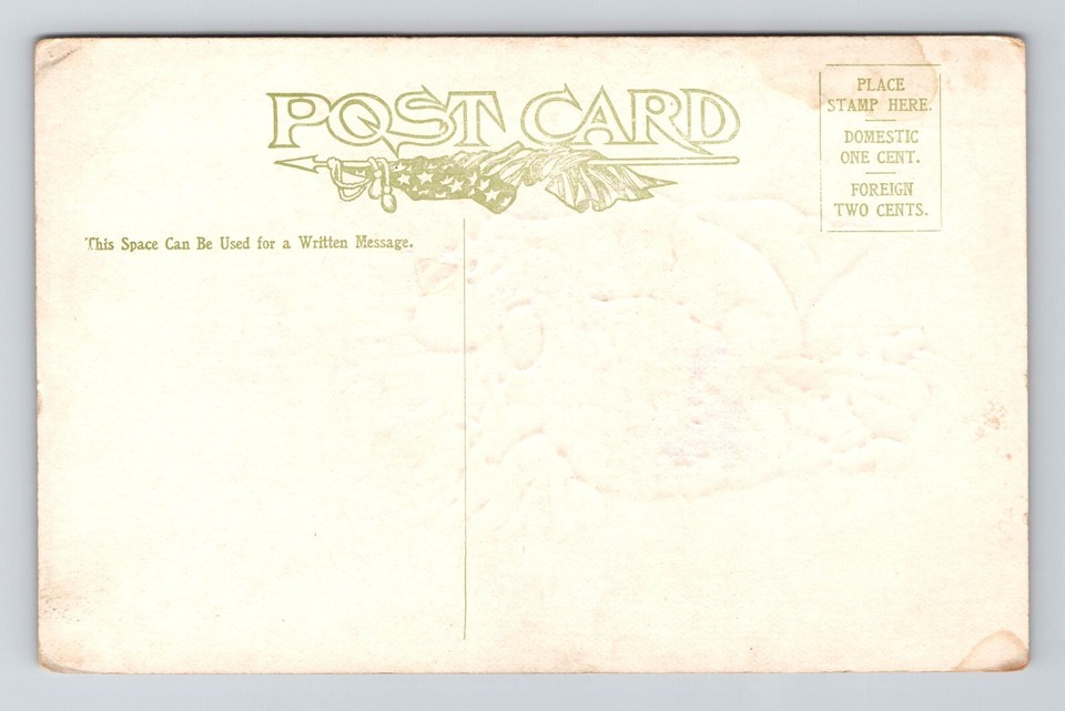 Antique Postcard Anamorphic Chicken Hat Bever Born Scratch Grave H H ...