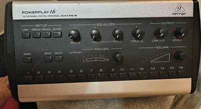 Behringer Powerplay 16 P16-M 16-Channel Digital Personal Mixer Black ...