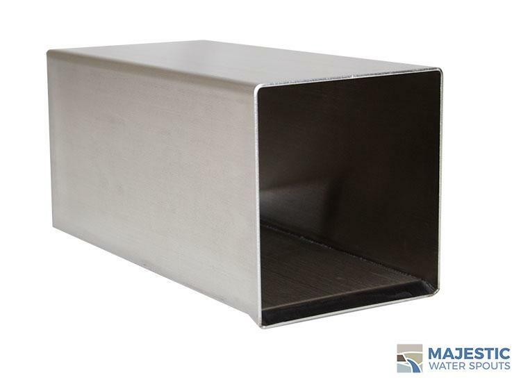 Hugo 4" Box Square Scupper for Pool/Spa or Water Fountain in Stainless ...