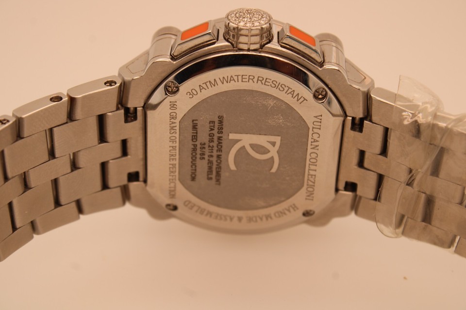 Renato Vulcan Model G15.211 Brown Dial Stainless Case and Band Diamonds ...