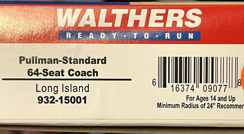 WALTHERS 932-15001 PULLMAN STANDARD 64 SEAT COACH NEW HAVEN - NEW | eBay