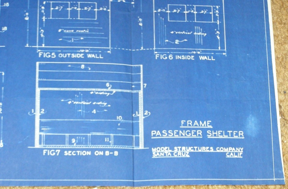 BLUE PRINT FRAME PASSENGER SHELTER MODEL STRUCTURES Santa Cruz ...